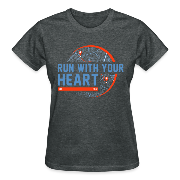 Run With Your Heart, Ladies T-Shirt – 5am Run Club Store